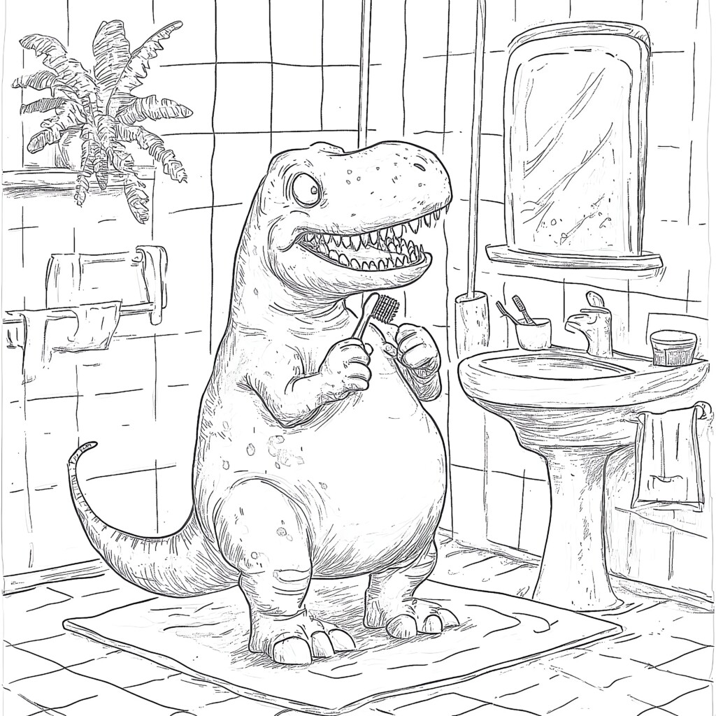 Big Dinosaur Coloring Pages | Coloring Pages Mimi Panda