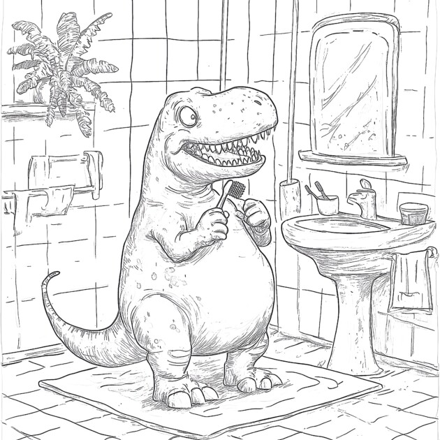 Big Dinosaur Coloring Pages | Coloring Pages Mimi Panda