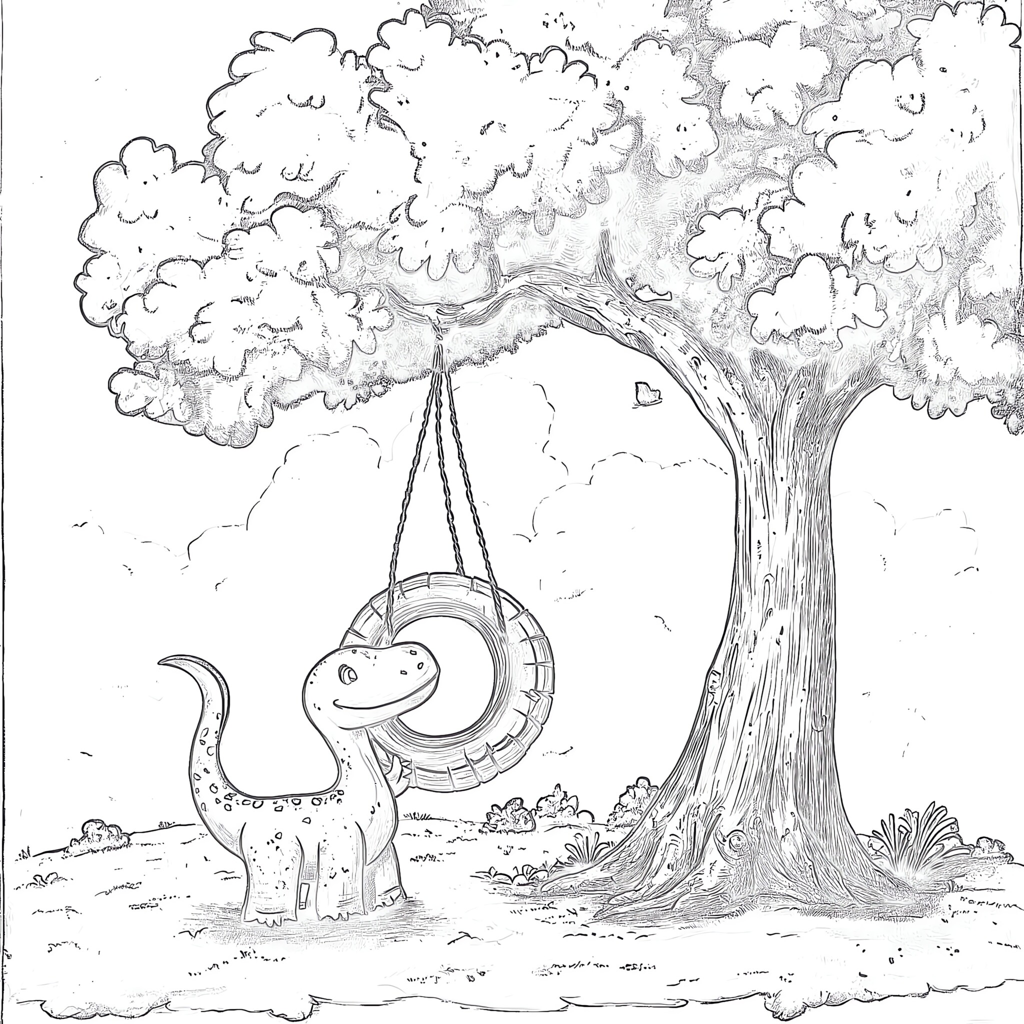 Brontosaurus Coloring Page | Coloring Pages Mimi Panda
