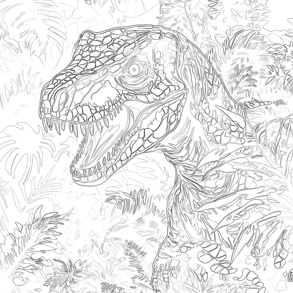 Coloring Picture Of T Rex Dinosaur | Coloring Pages Mimi Panda