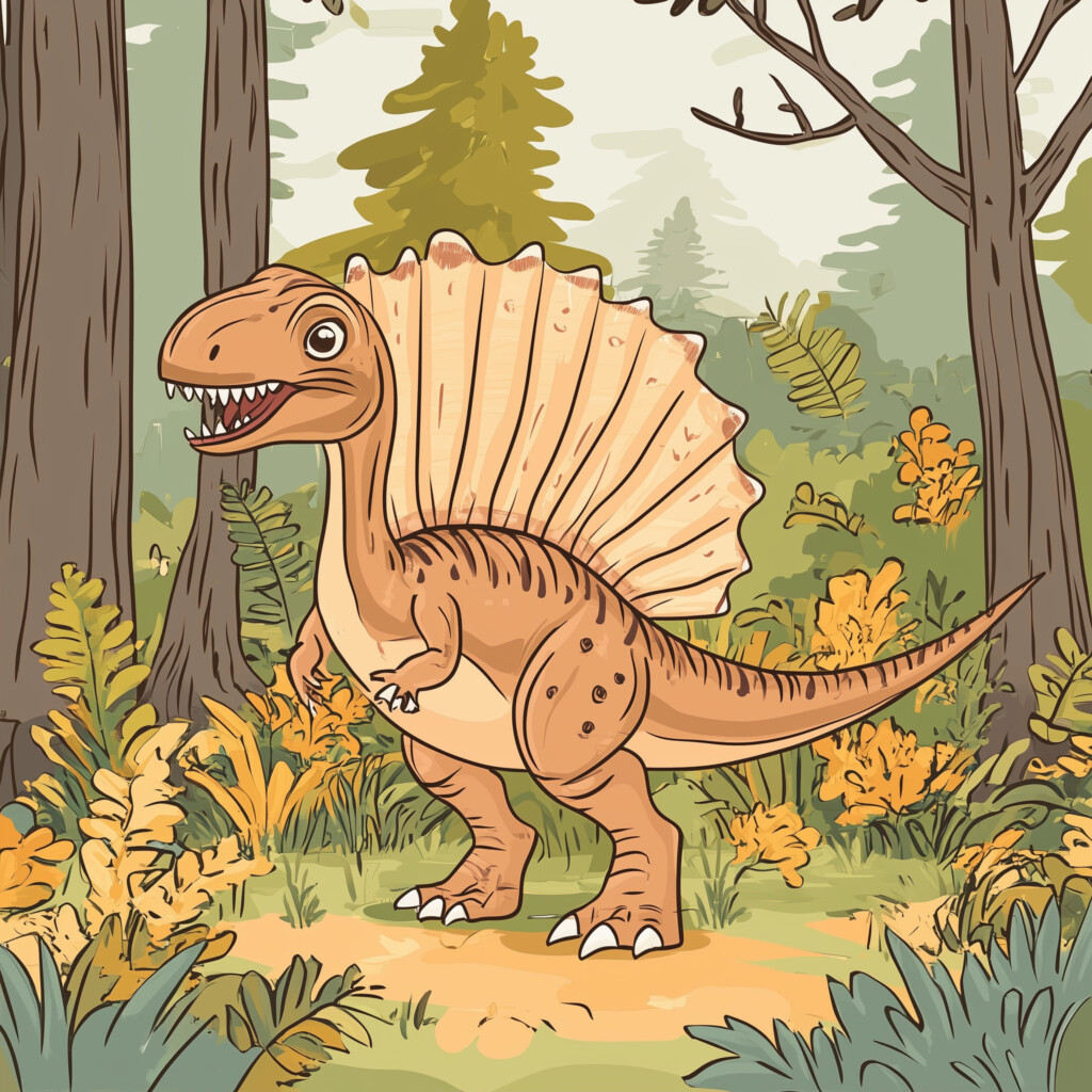 Coloring Spinosaurus | Coloring Pages Mimi Panda