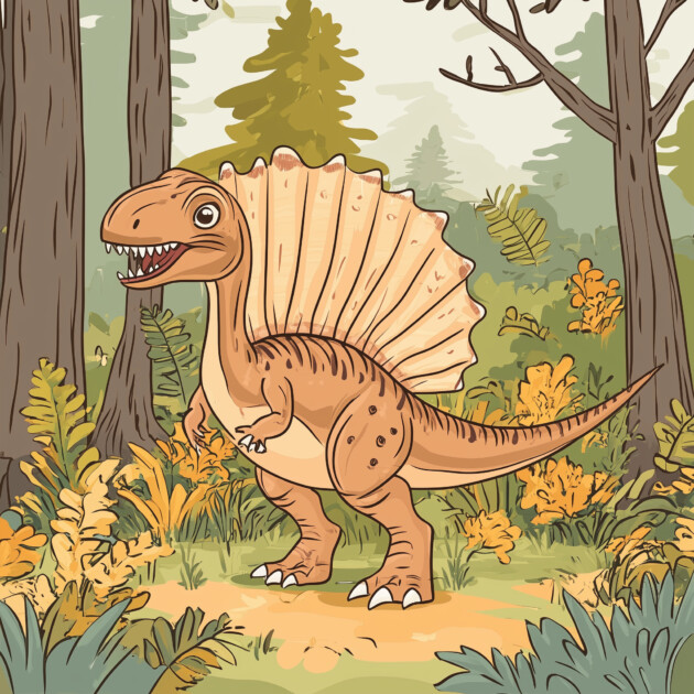 Coloring Spinosaurus | Coloring Pages Mimi Panda