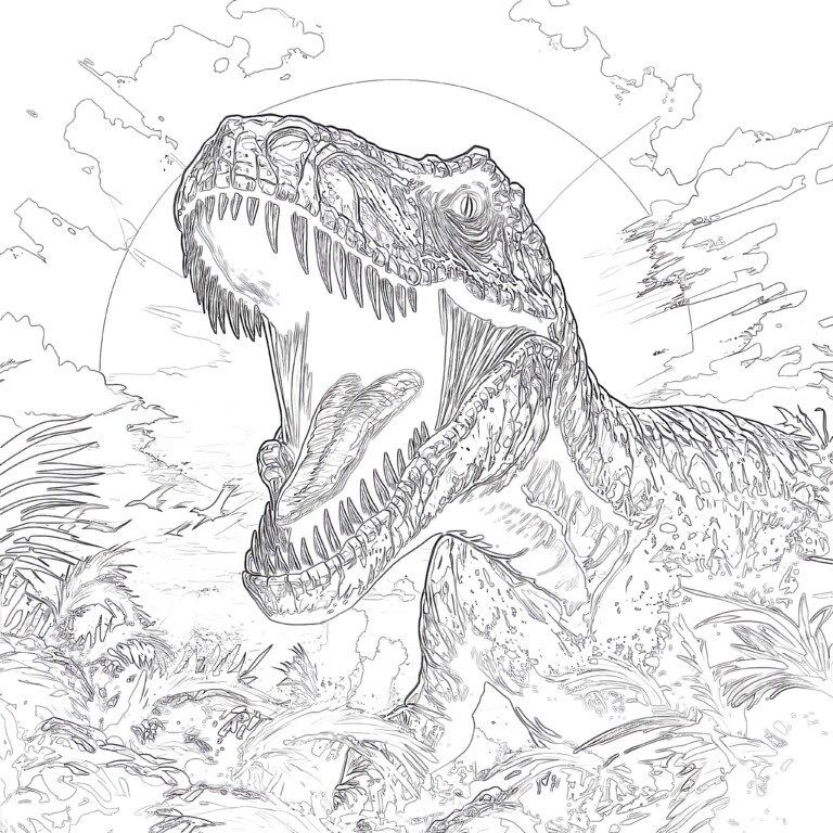 Coloring T Rex Pictures | Coloring Pages Mimi Panda
