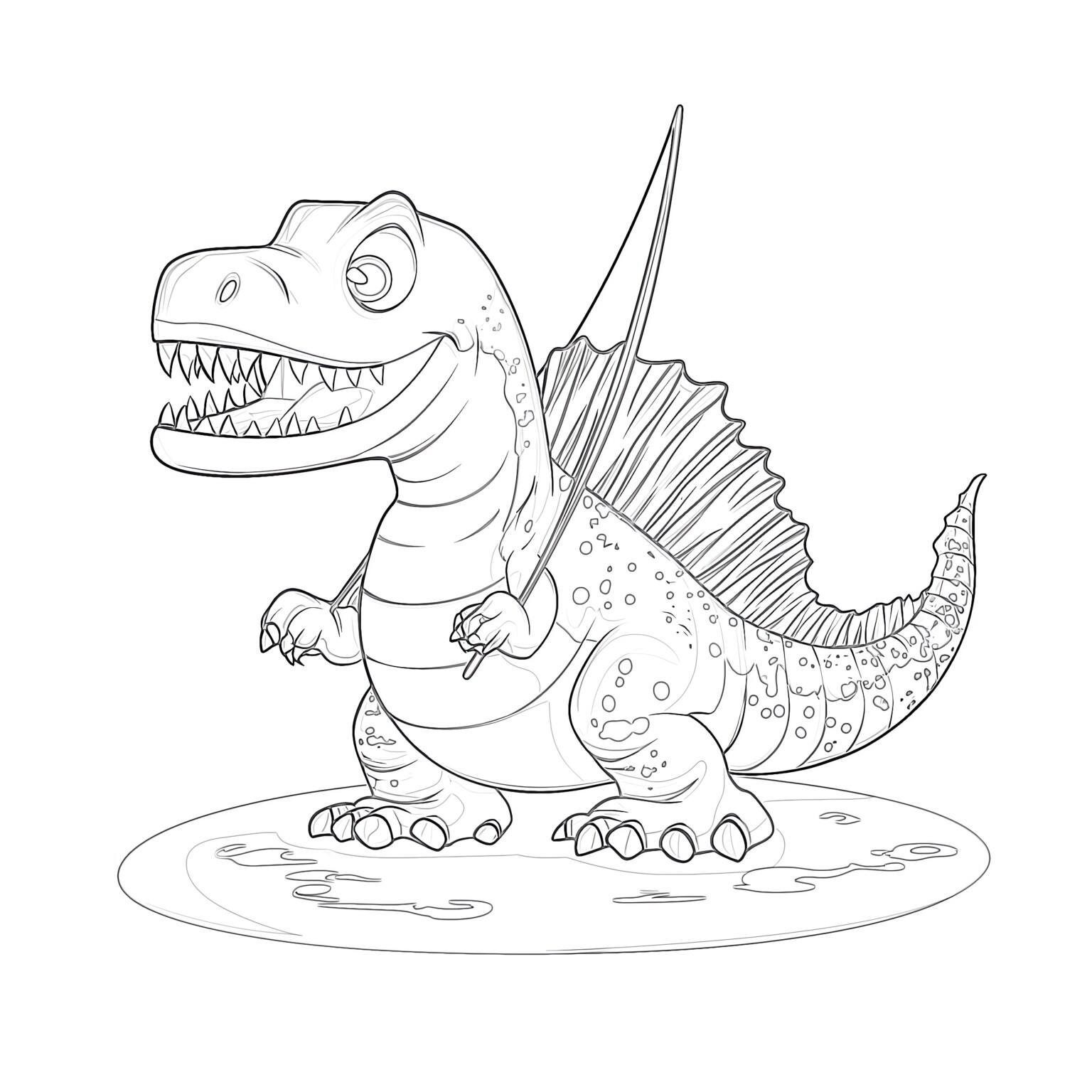 Dimetrodon Coloring Pages | Coloring Pages Mimi Panda