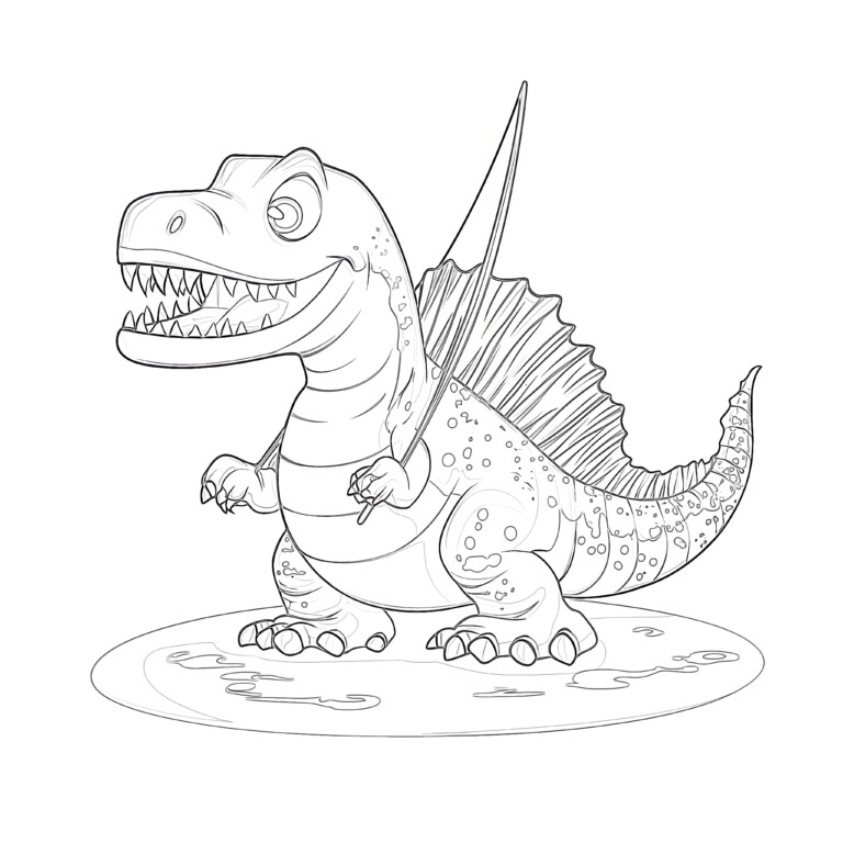 Dimetrodon Coloring Pages | Coloring Pages Mimi Panda