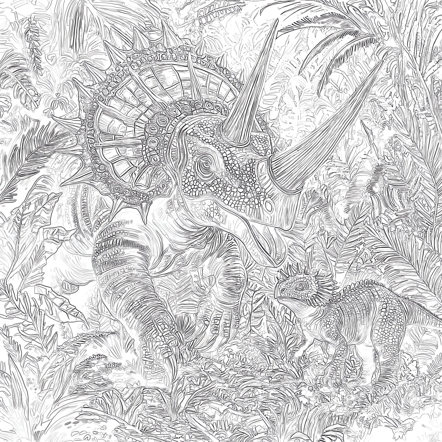 Dinosaur Adult Coloring Pages | Coloring Pages Mimi Panda