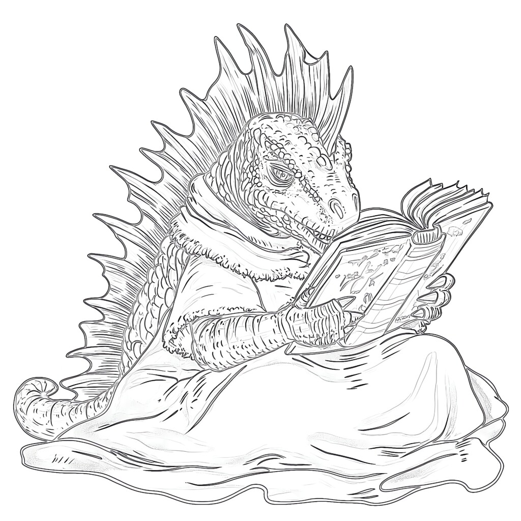 Dinosaur Cartoon Coloring Page | Coloring Pages Mimi Panda