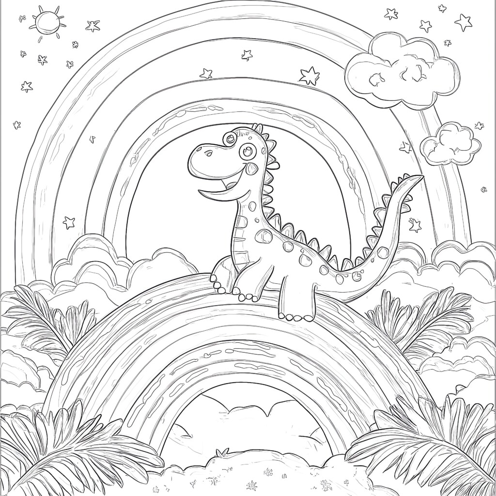 Dinosaur Color Sheets Free | Coloring Pages Mimi Panda