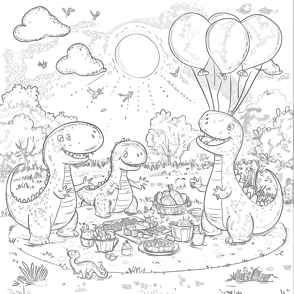 Dinosaurs Coloring Page | Coloring Pages Mimi Panda