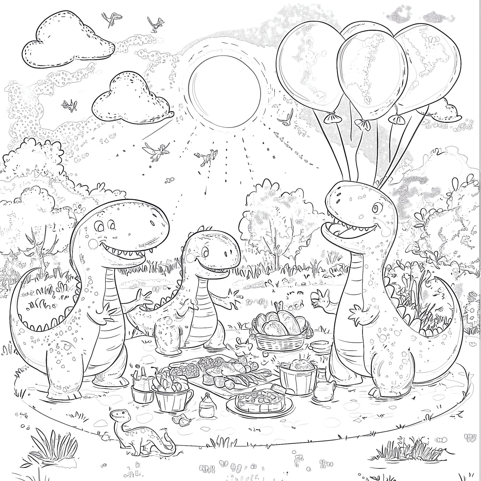 Dinosaurs Coloring Page | Coloring Pages Mimi Panda