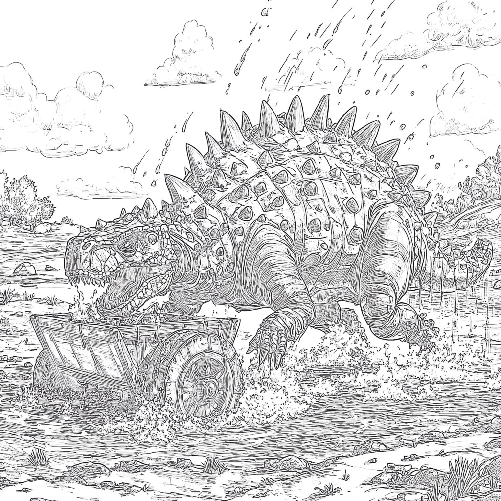 Dinosaur Coloring Pages Jurassic World | Coloring Pages Mimi Panda