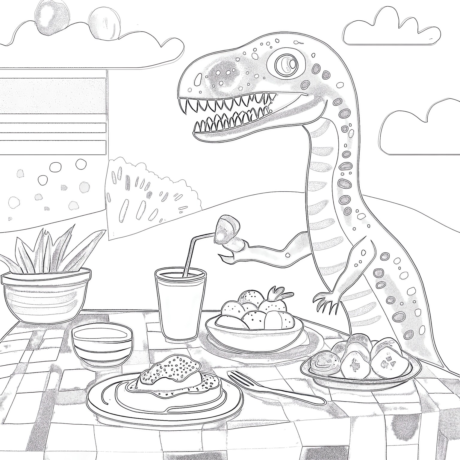 Dinosaur Coloring Sheets Preschool | Coloring Pages Mimi Panda