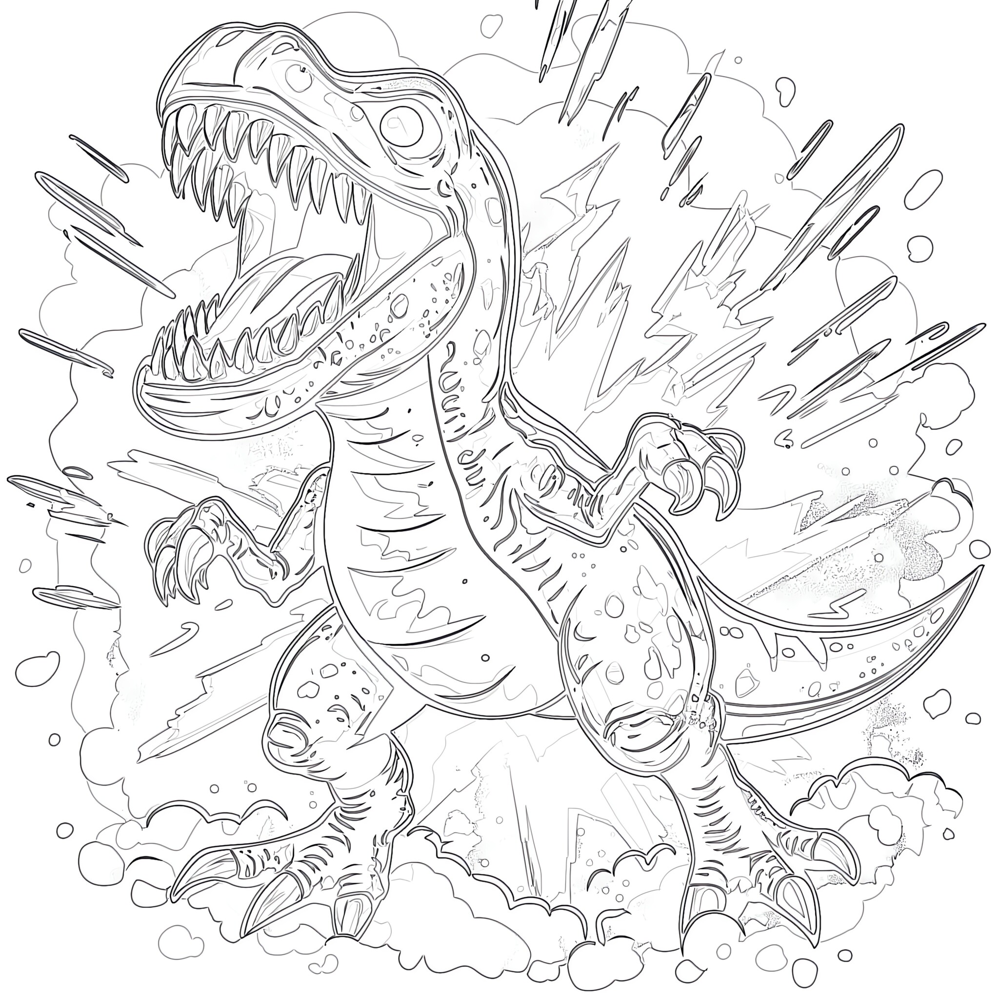 Dinosaur Colour Picture | Coloring Pages Mimi Panda