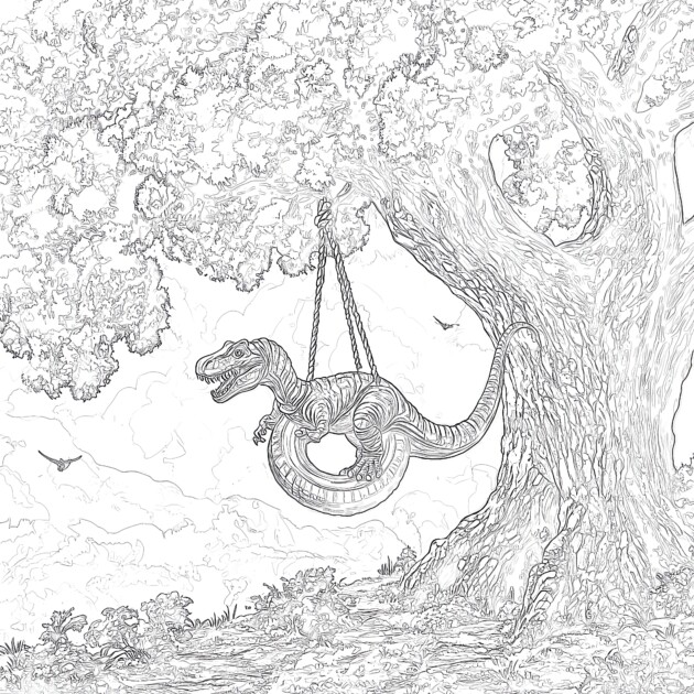 Dinosaur Drawing Page | Coloring Pages Mimi Panda