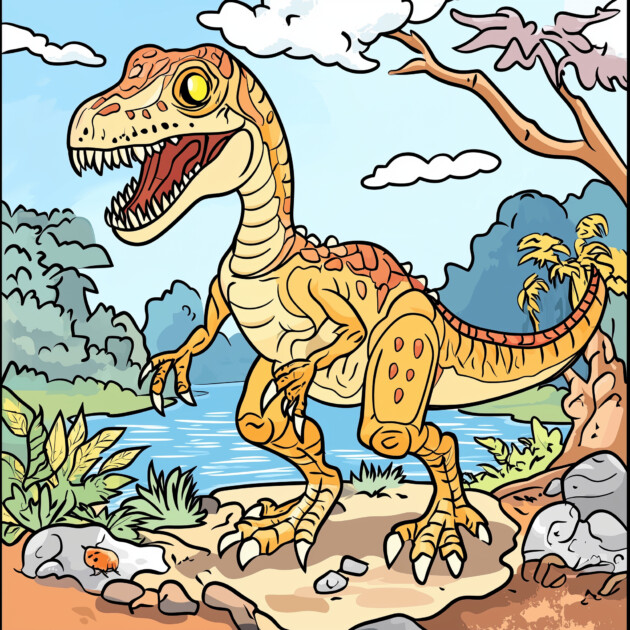 Dinosaur Fossil Coloring Page | Coloring Pages Mimi Panda