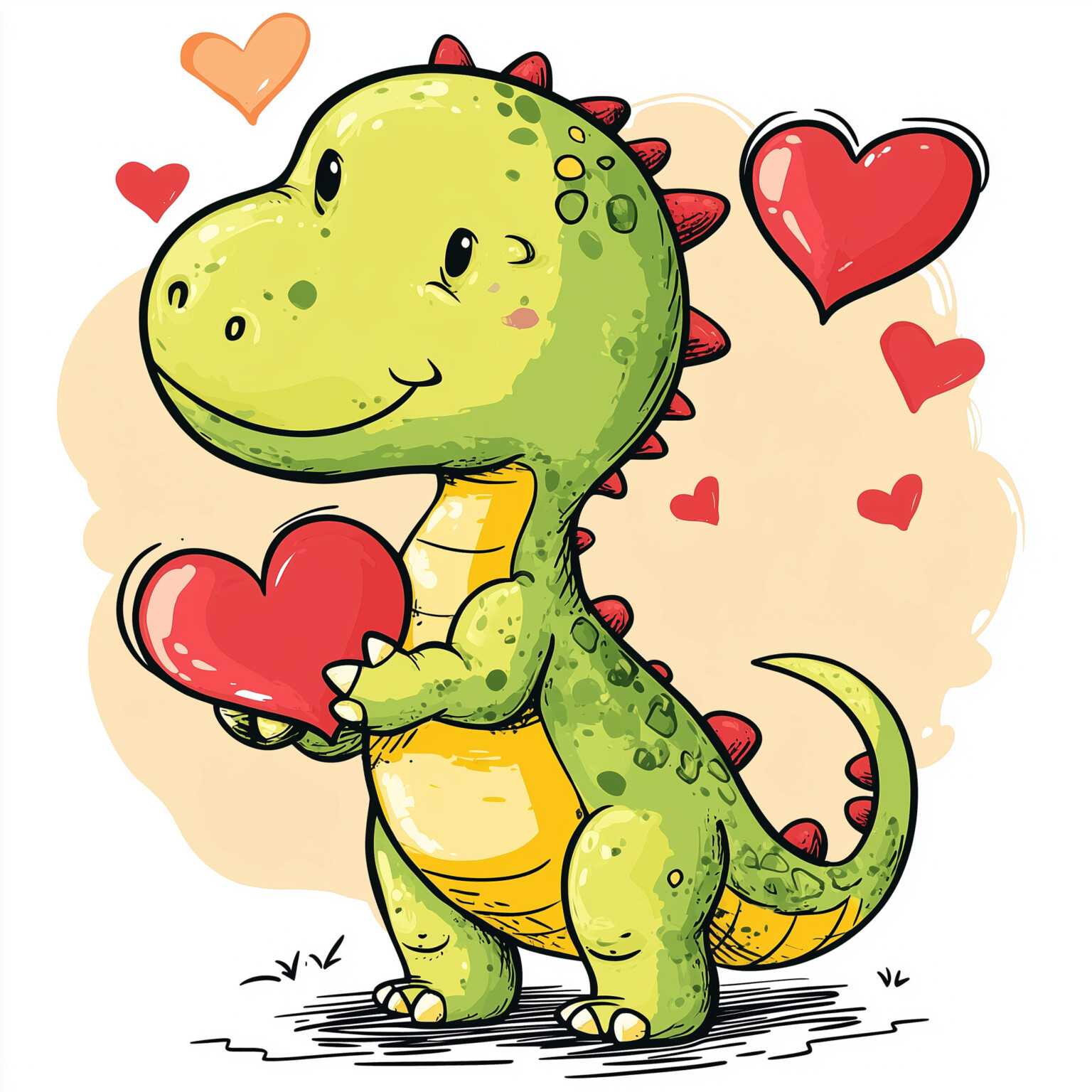 Dinosaur Print And Colour | Coloring Pages Mimi Panda