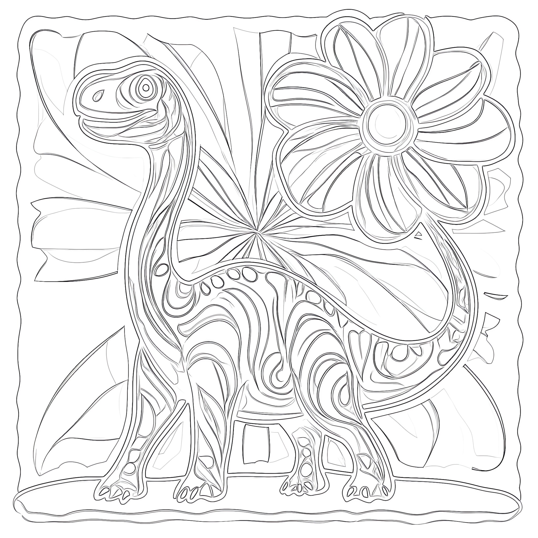 Diplodocus Coloring Page | Coloring Pages Mimi Panda