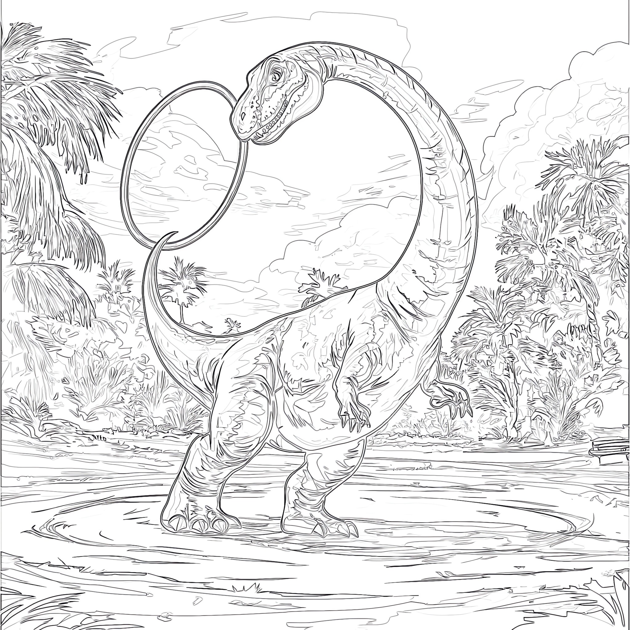 Diplodocus Coloring Page | Coloring Pages Mimi Panda