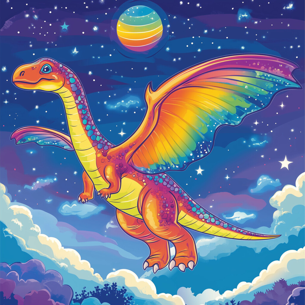 Flying Dinosaur Coloring Page | Coloring Pages Mimi Panda