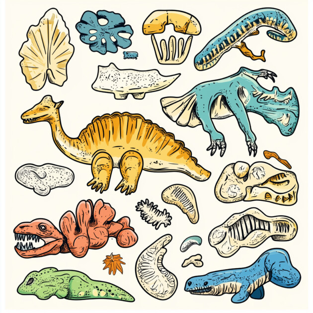 Fossils Coloring Pages | Coloring Pages Mimi Panda