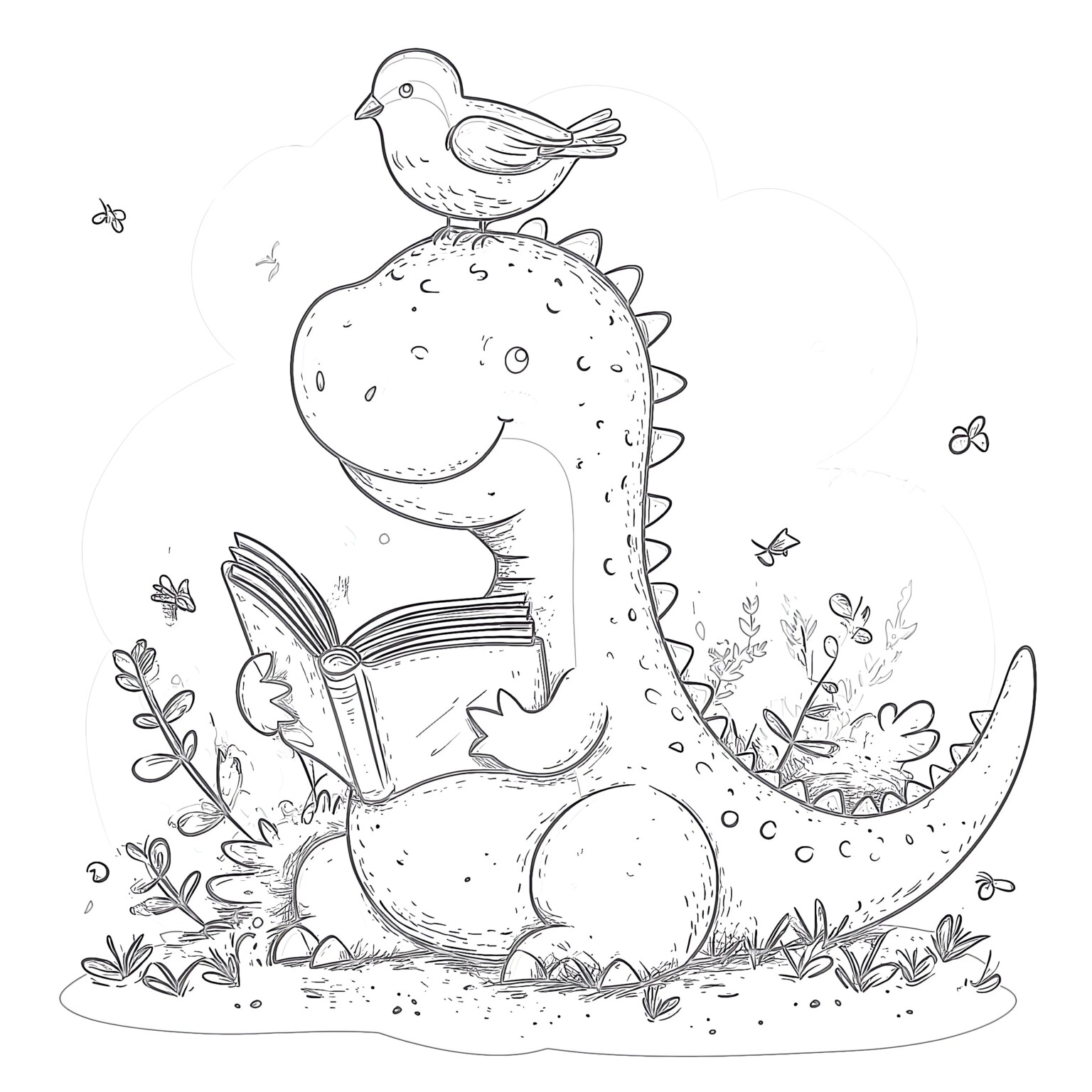 Sauropelta Dinosaur Coloring Page | Coloring Pages Mimi Panda