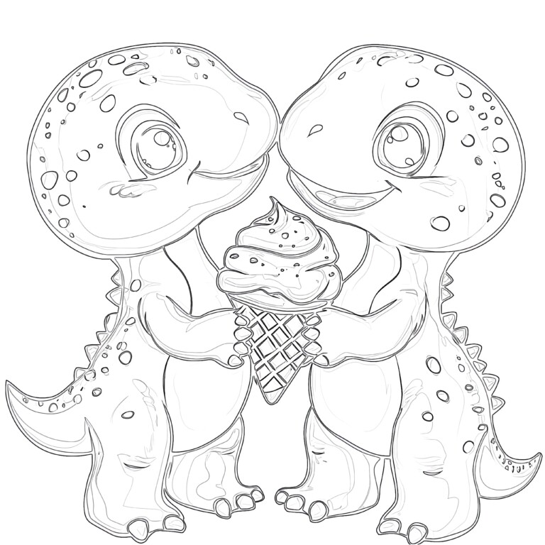 Free Printable Colouring Pages Dinosaurs | Coloring Pages Mimi Panda