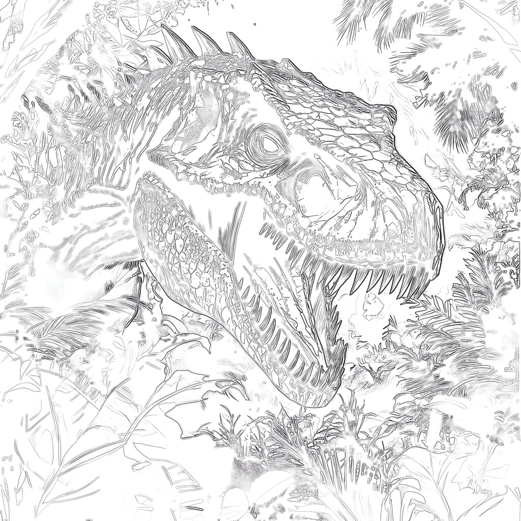 Indominus Rex Jurassic World Coloring Pages | Coloring Pages Mimi Panda