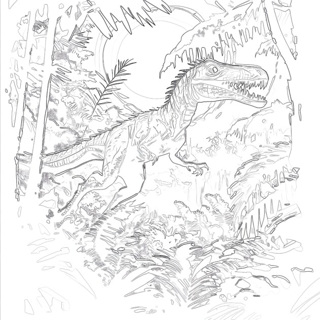 Indoraptor Jurassic World Coloring Pages | Coloring Pages Mimi Panda
