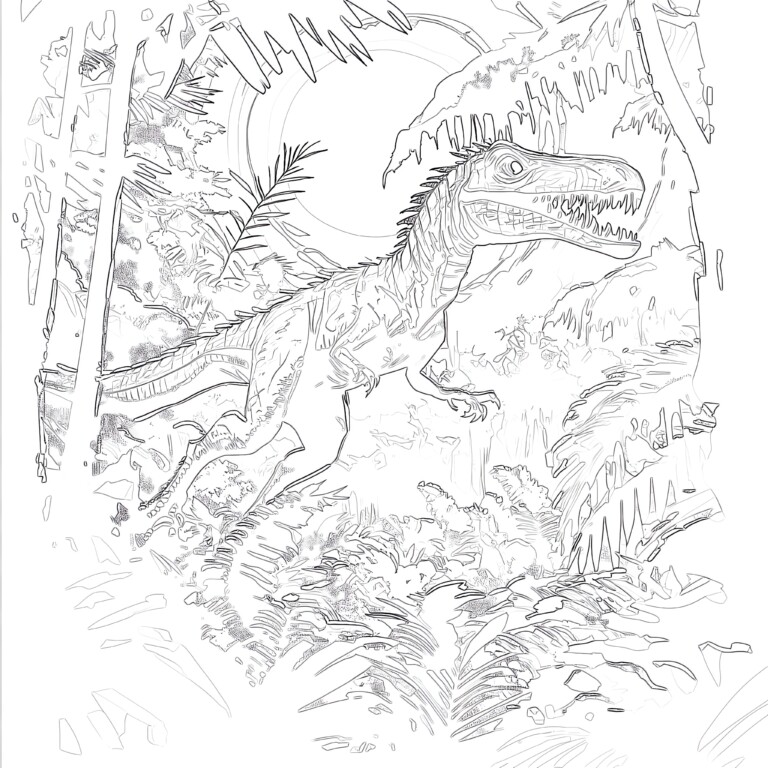 Indoraptor Jurassic World Coloring Pages | Coloring Pages Mimi Panda