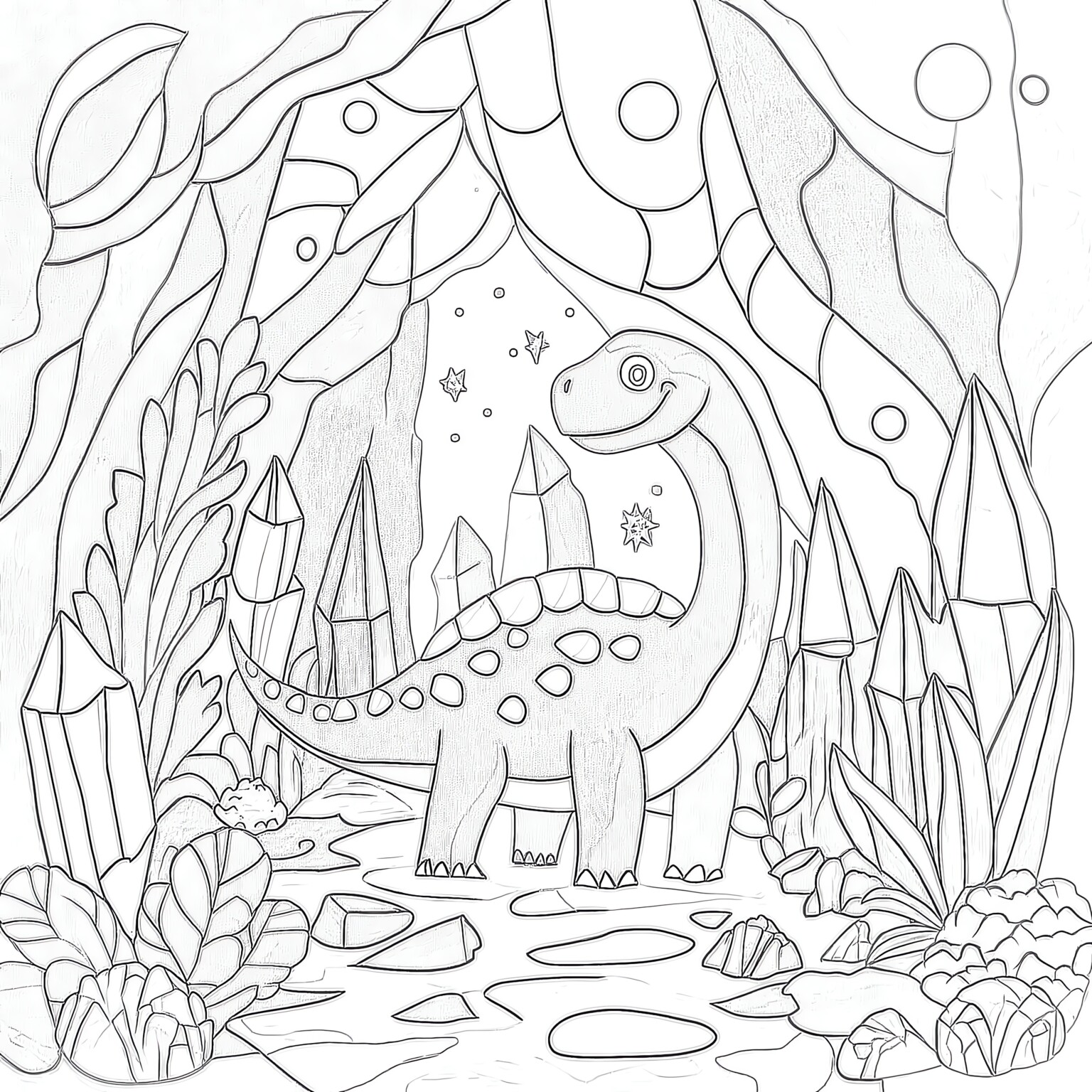 Dinosaur Coloring Page | Coloring Pages Mimi Panda