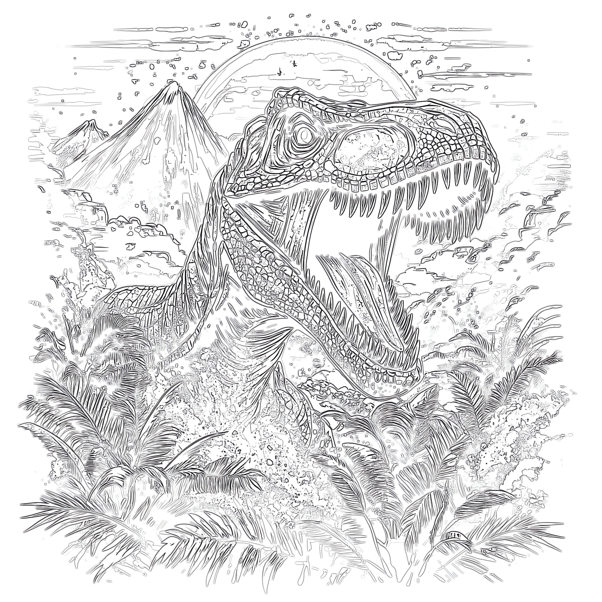 Jurassic World Realistic Dinosaur Coloring Pages | Coloring Pages Mimi ...