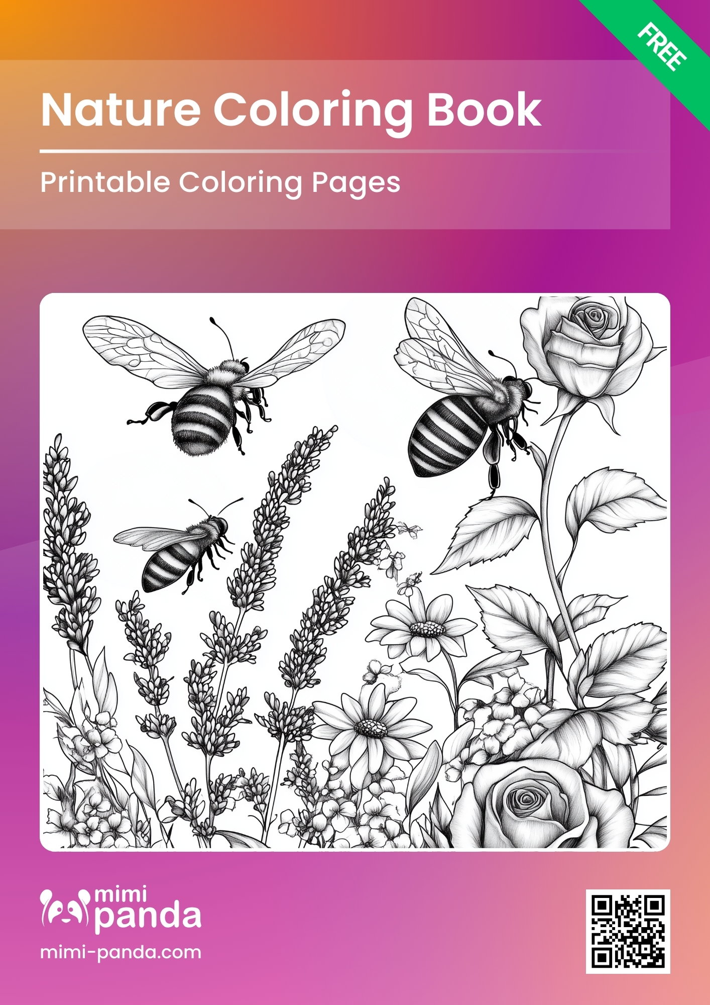 Nature Coloring Book – Free Printable Pages | Mimi Panda