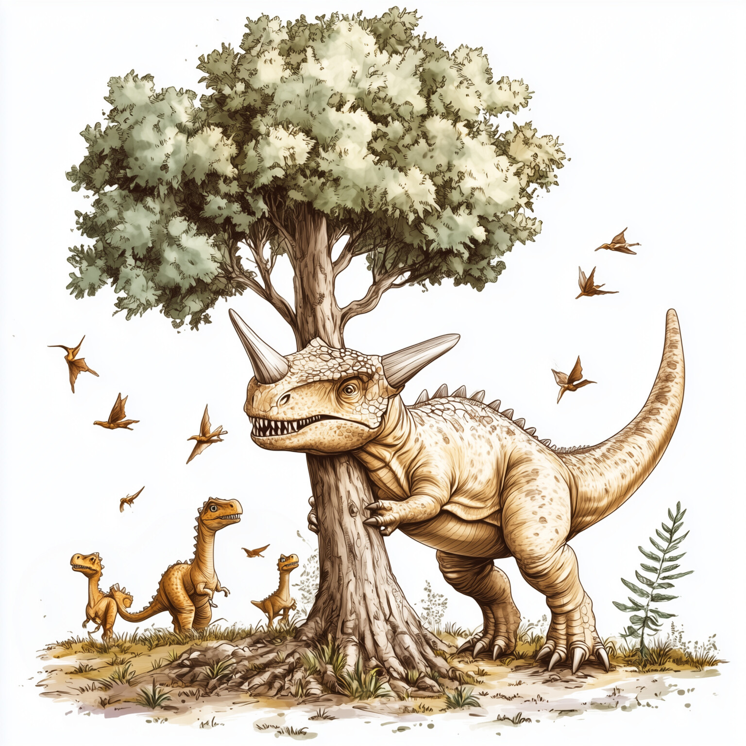 Pachycephalosaurus Colouring Page | Coloring Pages Mimi Panda