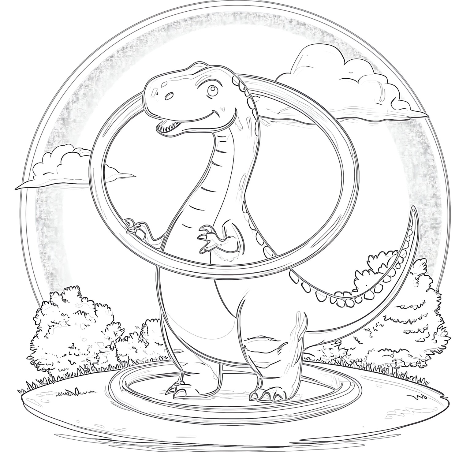 Preschool Coloring Pages Dinosaurs | Coloring Pages Mimi Panda