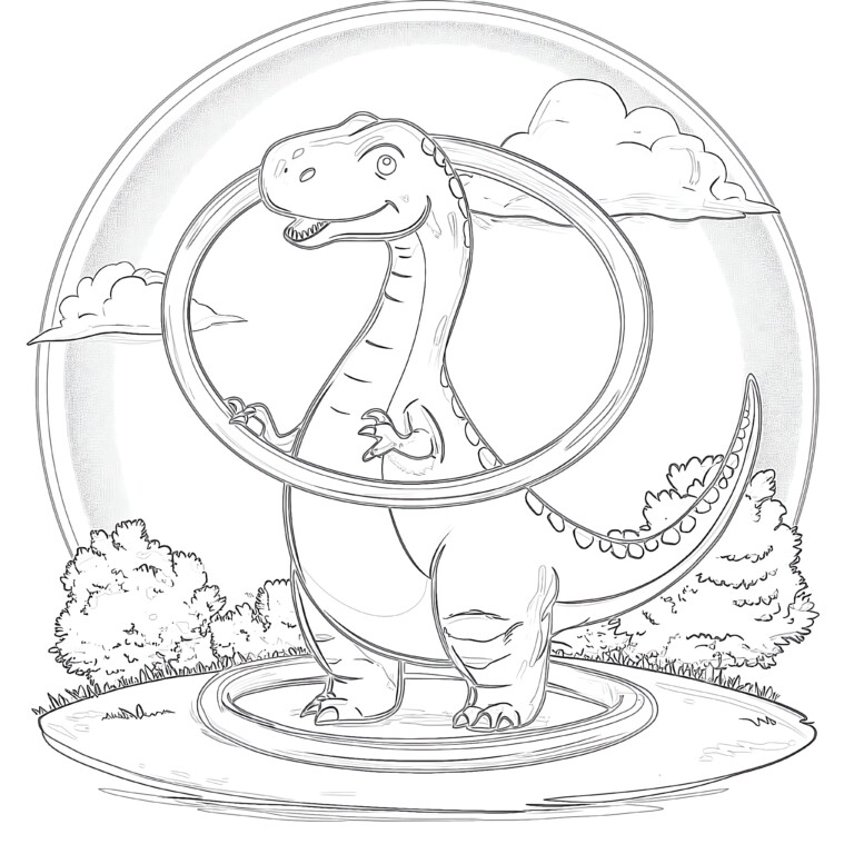 Dino Color Sheet | Coloring Pages Mimi Panda