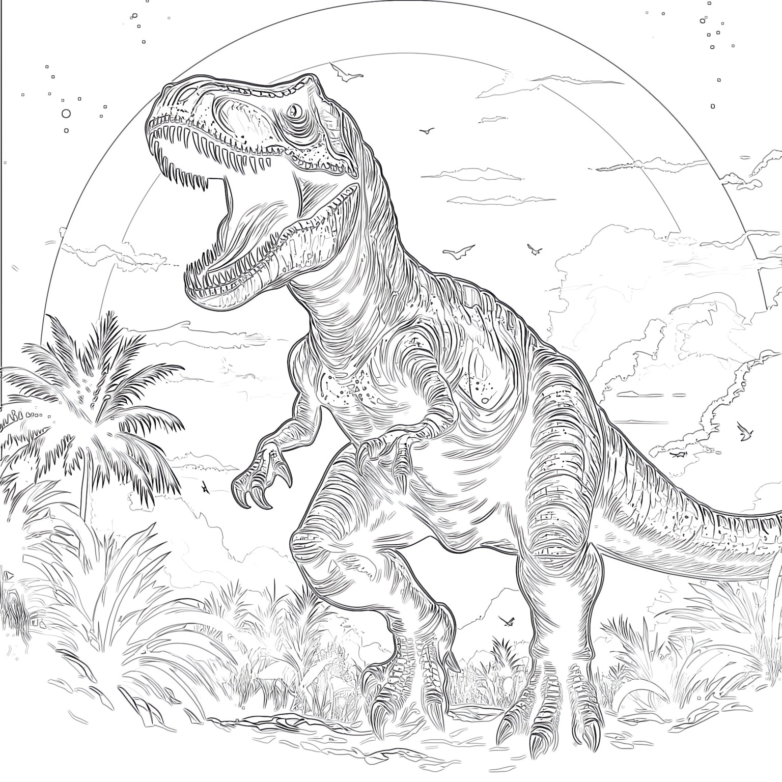 Printable Tyrannosaurus Rex Pictures | Coloring Pages Mimi Panda