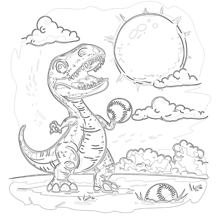 Raptor Coloring Pages | Coloring Pages Mimi Panda