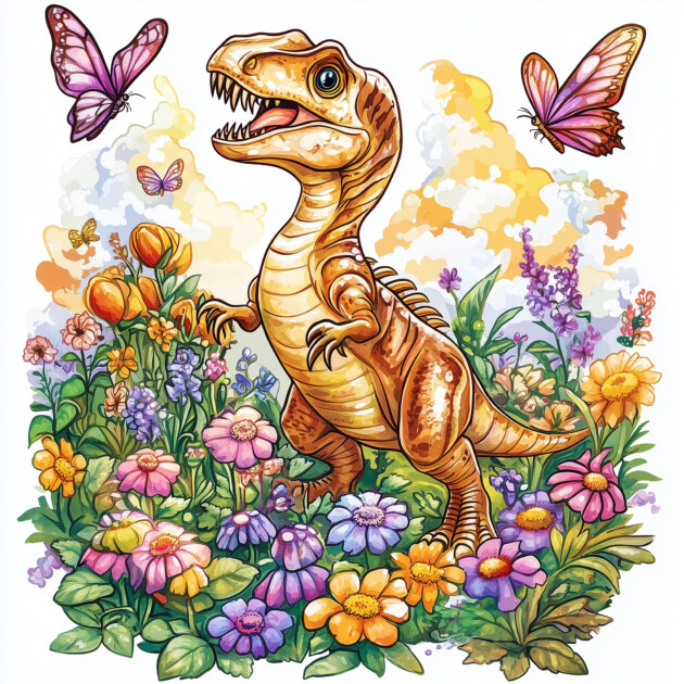 Raptor Dinosaur Coloring Page | Coloring Pages Mimi Panda