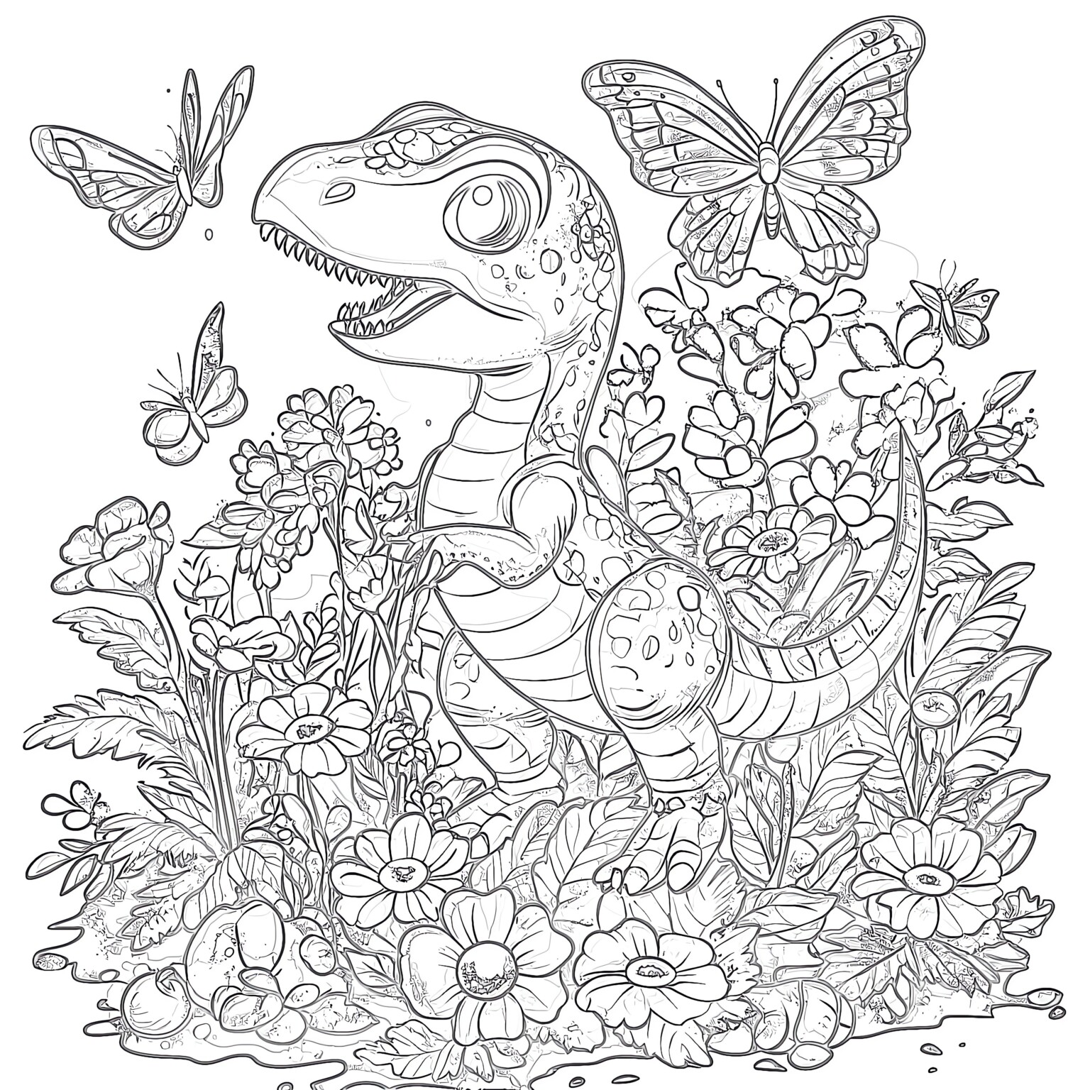 Raptor Dinosaur Coloring Pages | Coloring Pages Mimi Panda
