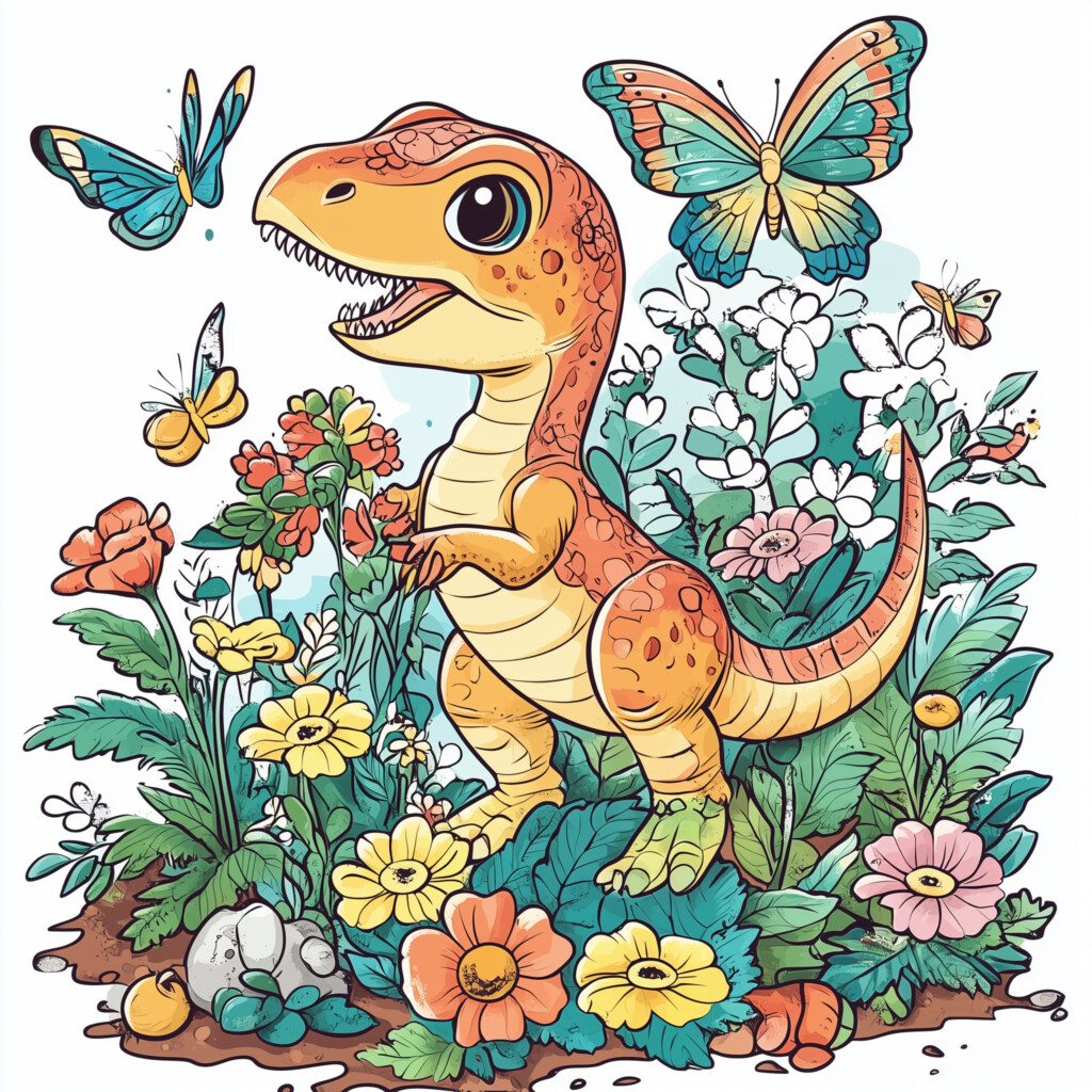 Raptor Dinosaur Coloring Pages | Coloring Pages Mimi Panda