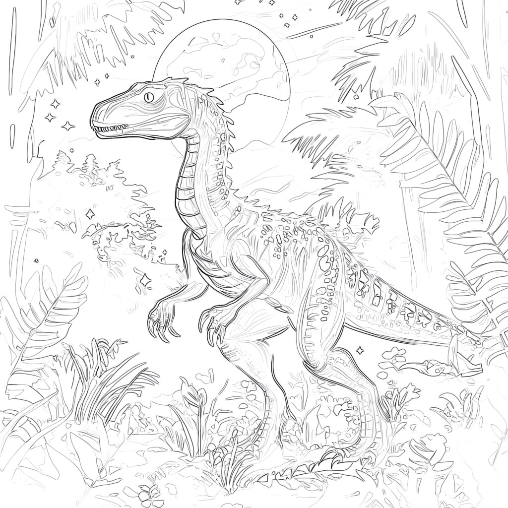 Realistic T Rex Coloring Page | Coloring Pages Mimi Panda
