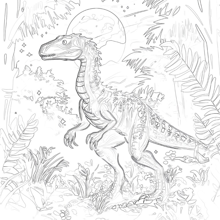 Realistic T Rex Coloring Page | Coloring Pages Mimi Panda