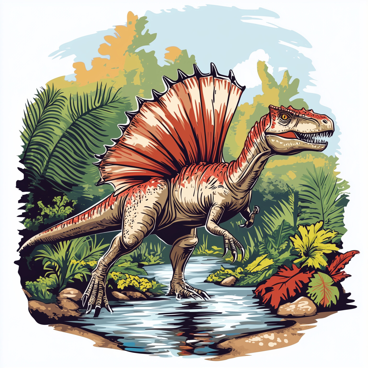 Spinosaurus Color Sheet | Coloring Pages Mimi Panda