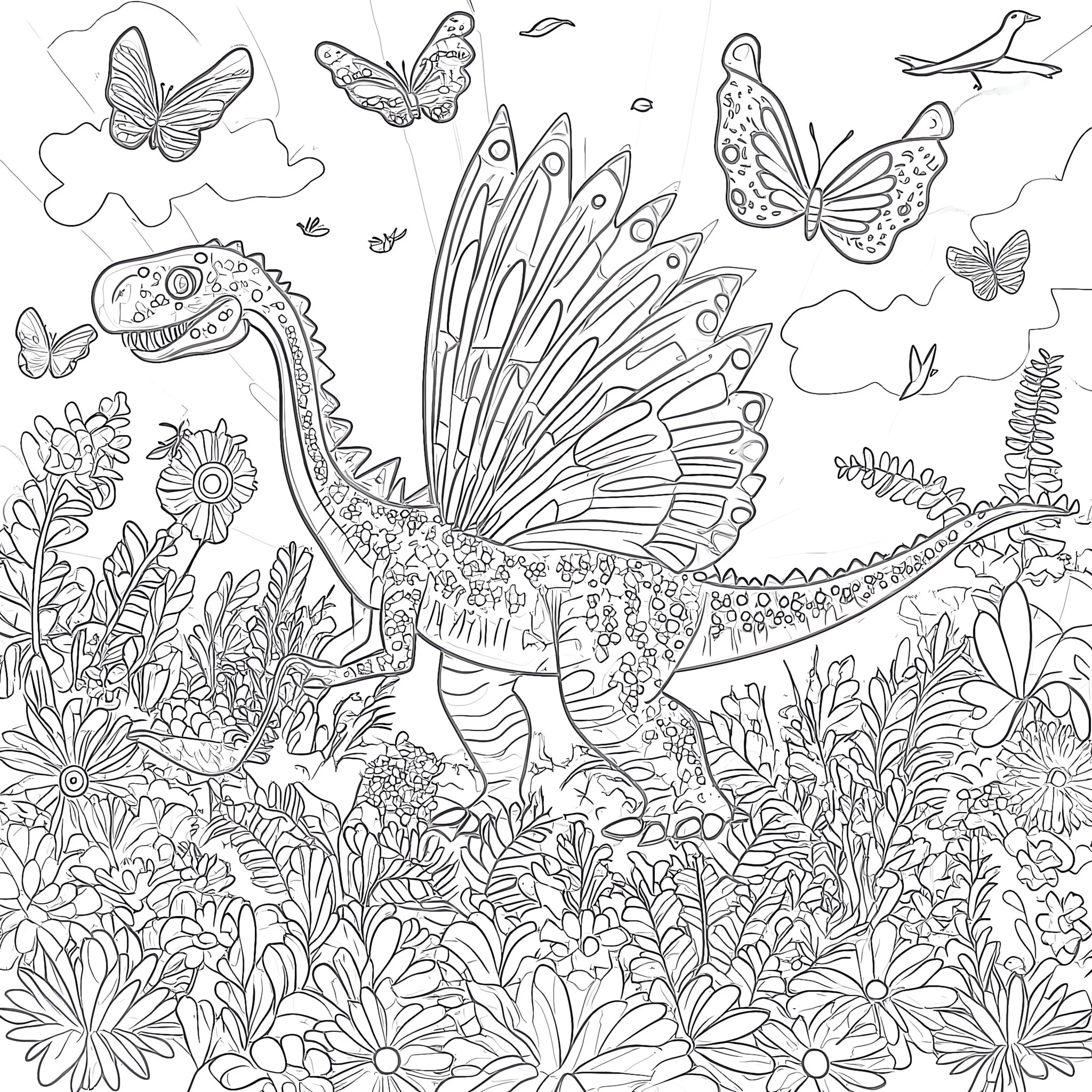 Spinosaurus Pictures To Coloring Page | Coloring Pages Mimi Panda