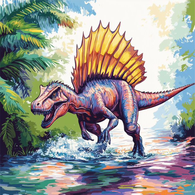 Spinosaurus Printable Coloring Page | Coloring Pages Mimi Panda