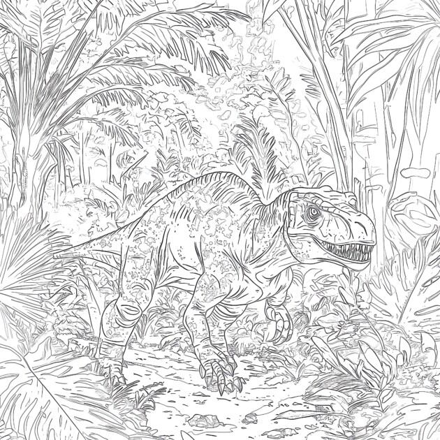 T Rex Color Sheet | Coloring Pages Mimi Panda