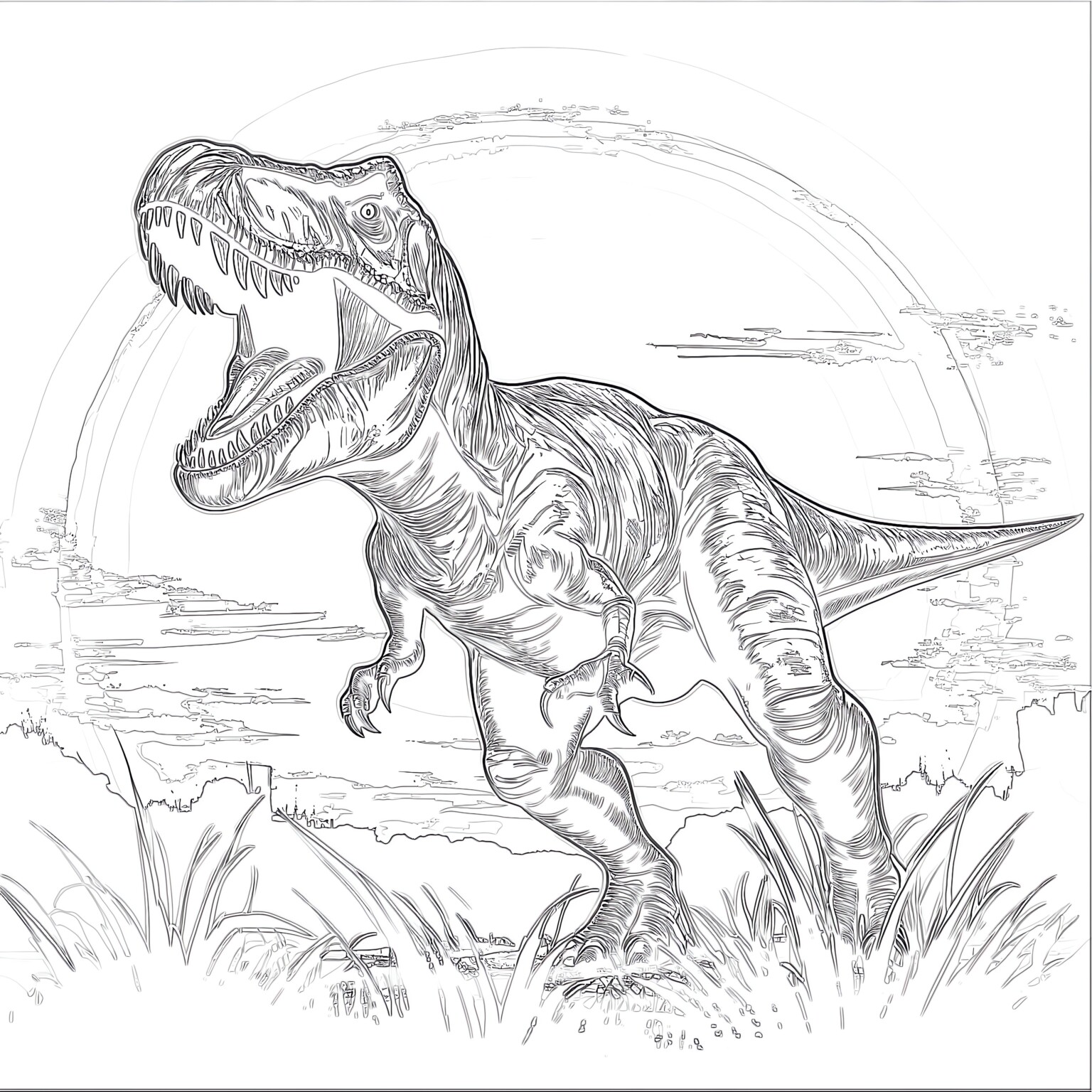T Rex Printable Dinosaur Coloring Pages | Coloring Pages Mimi Panda