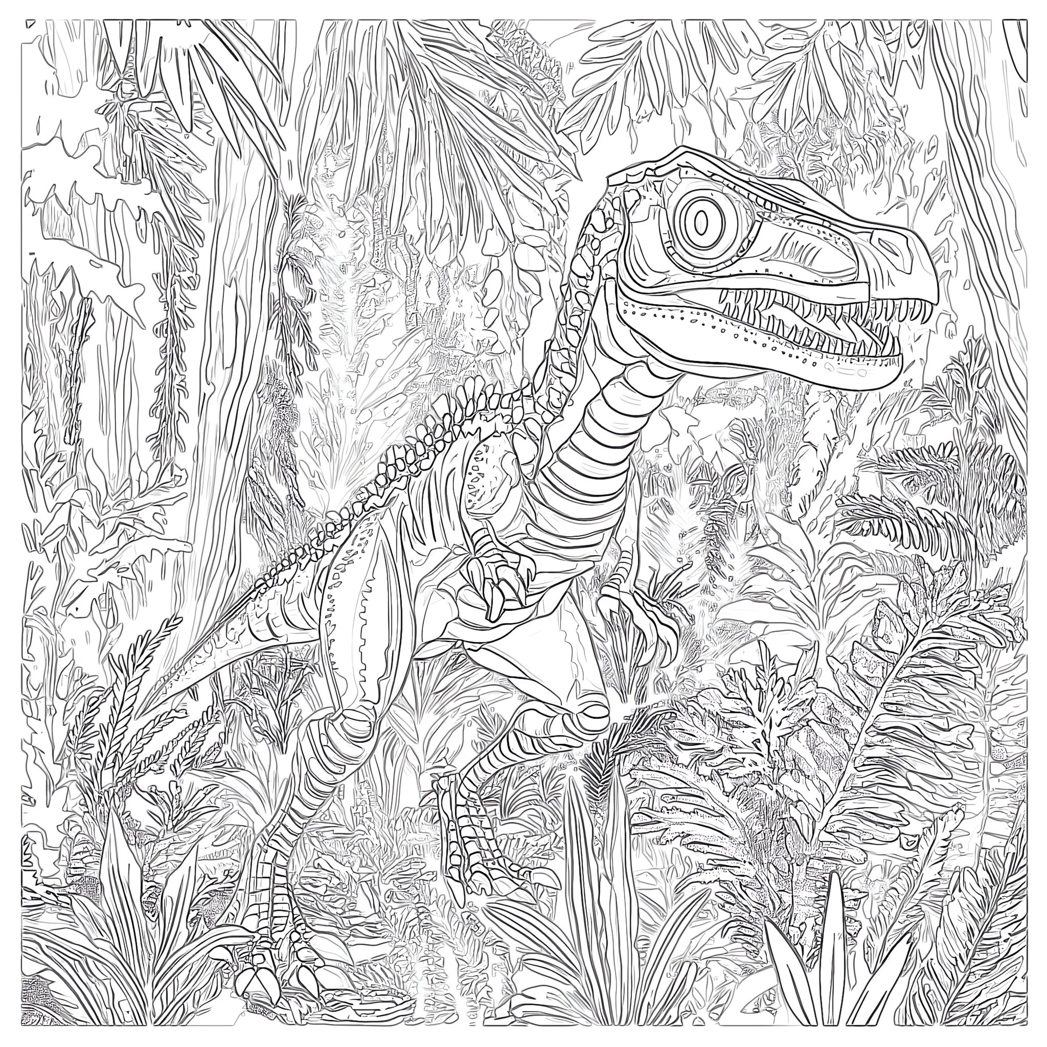 Tarbosaurus Coloring Page | Coloring Pages Mimi Panda