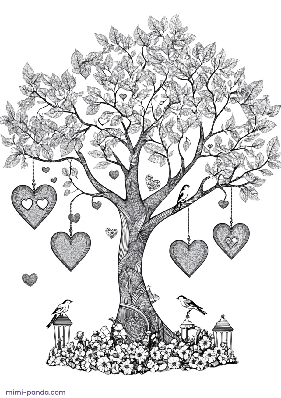 Valentine’s Coloring Book – Free Printable Pages | Mimi Panda