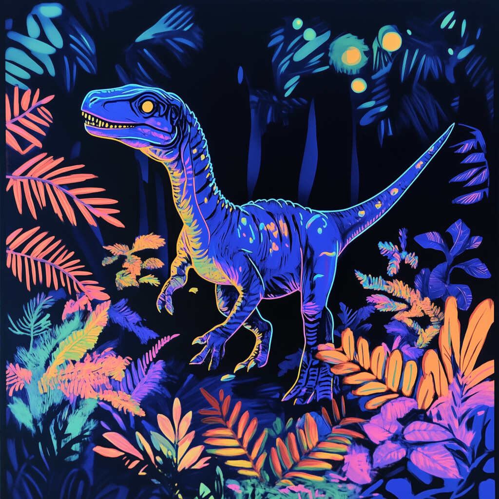 Velociraptor Blue Coloring Page | Coloring Pages Mimi Panda